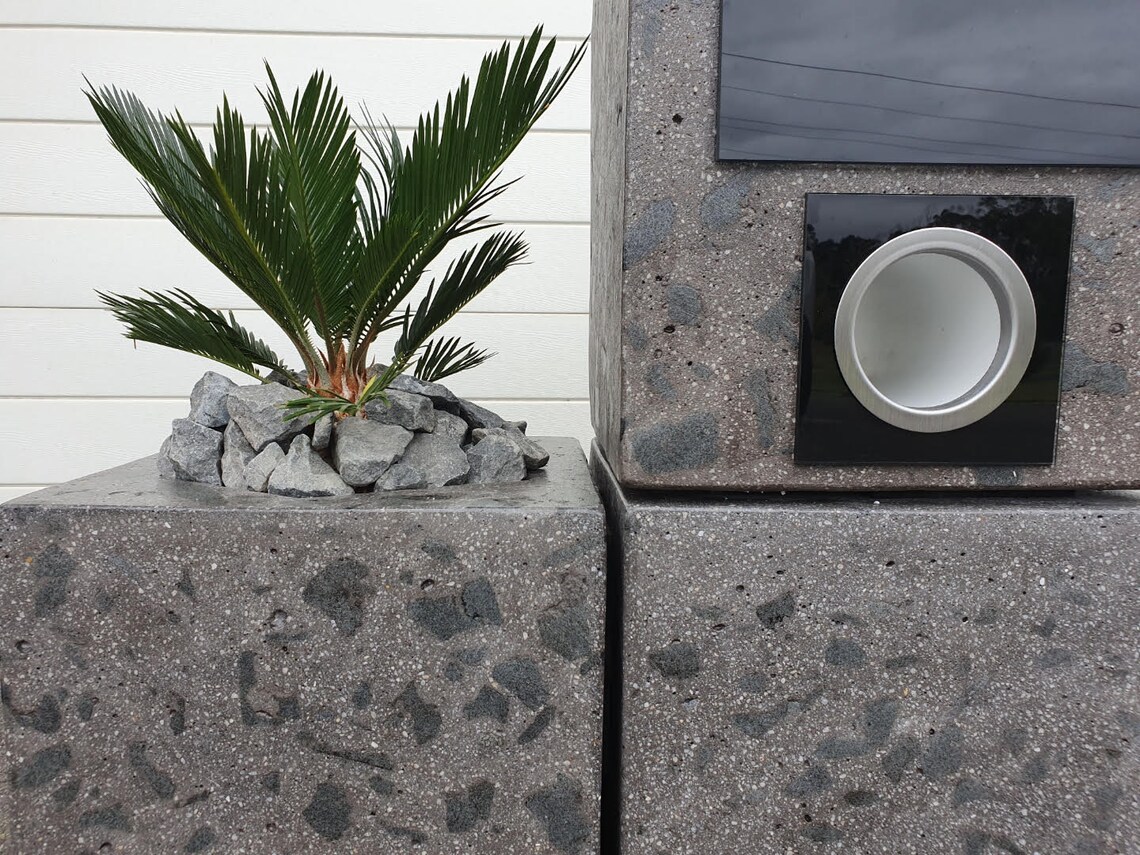 Concrete Letterbox With Planter Unique, Polished Exposed Stone 2 to 4 ...