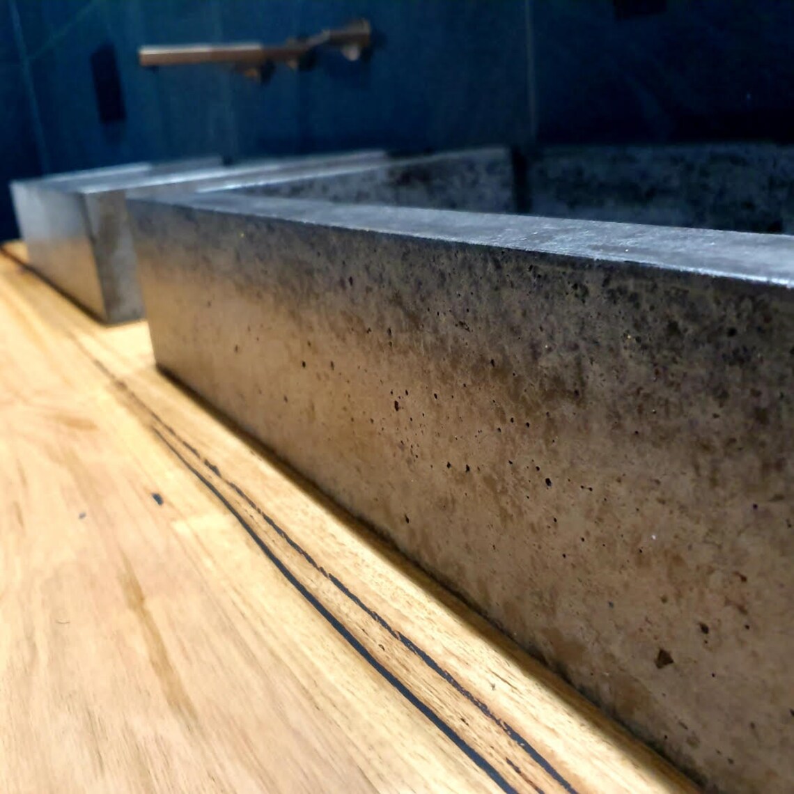 Concrete Vanity Basins, Rectangular Custom Handmade Real Concrete ...