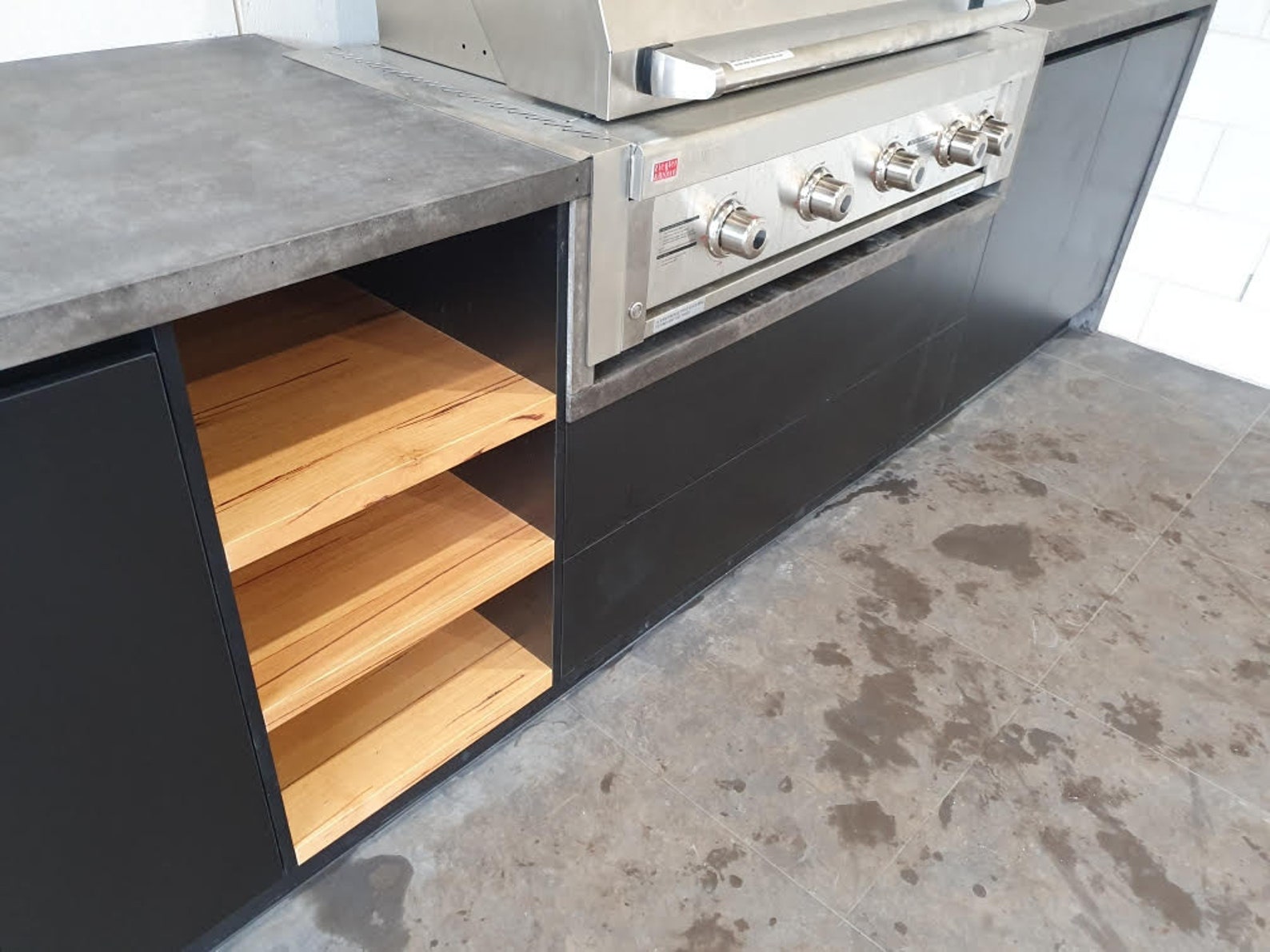 Concrete Outdoor Kitchen Benchtops With White Weatherproof - Etsy