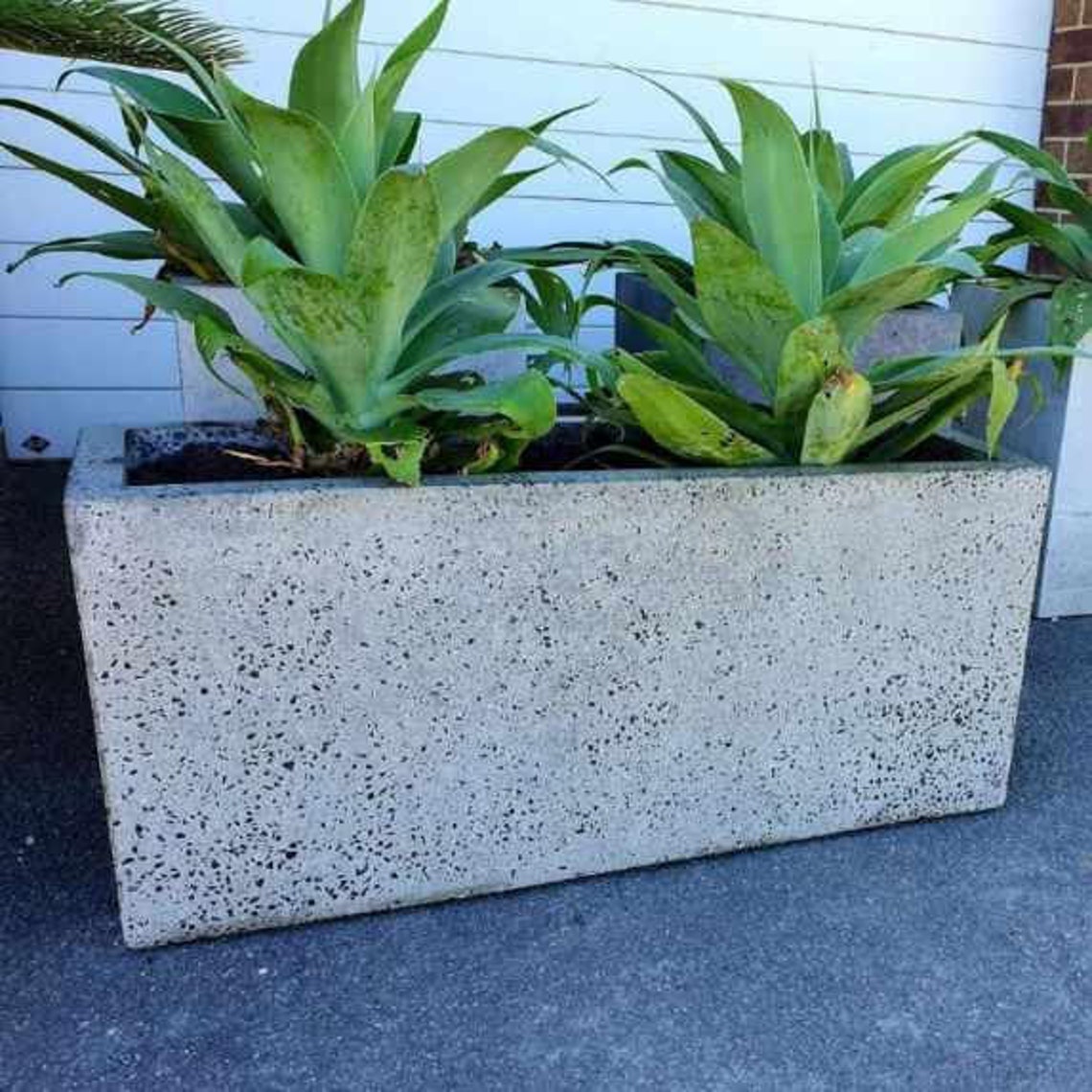 Rectangular Large Concrete Planter Trough. 900mm X 300mm X 400mm. Patio ...
