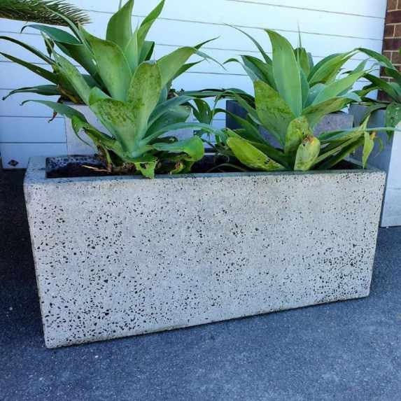 Rectangular Large Concrete Planter Trough. 900mm X 300mm X 400mm. Patio ...