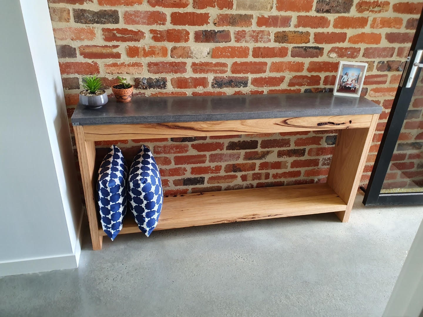 1.4m Concrete Hall Table Console Hall Stand Black Powder - Etsy Australia