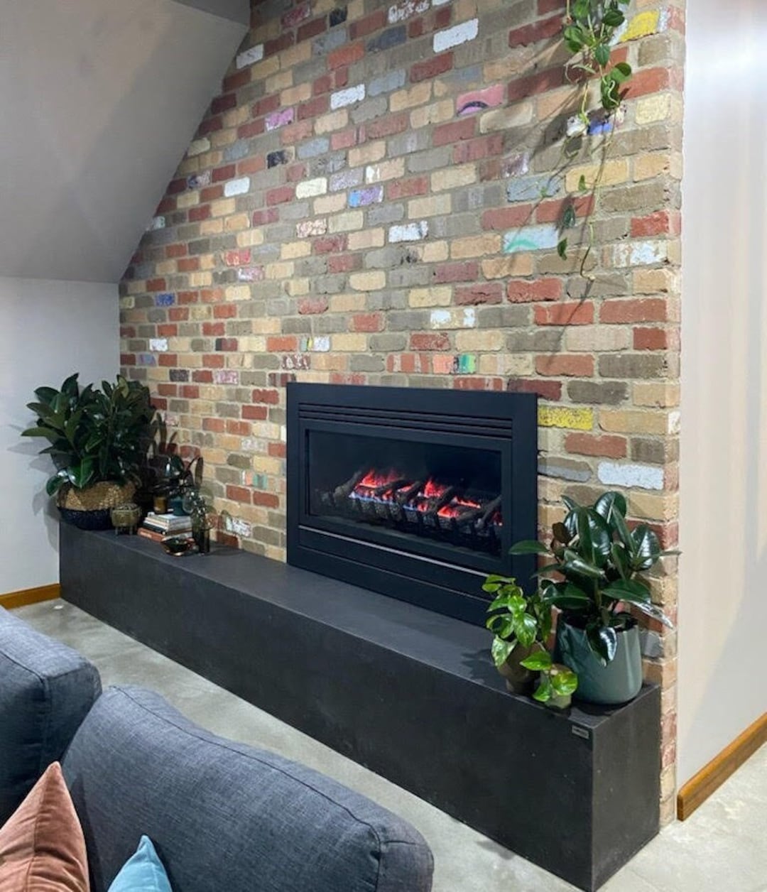 Large Concrete Plinth, Fire Hearth Bench, Open Fire Stand, Fireplace ...