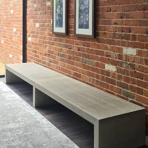 Polished Concrete Fire Hearth, Custom Plinth, Open Fire Stand, Bespoke ...