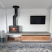 Concrete Fire Hearth, Plinth, Open Fire Stand. Handmade Polished ...