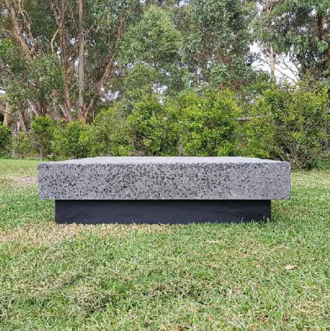 Concrete Coffee Table Exposed Aggregate 1 X 1m Modern Bespoke | Etsy