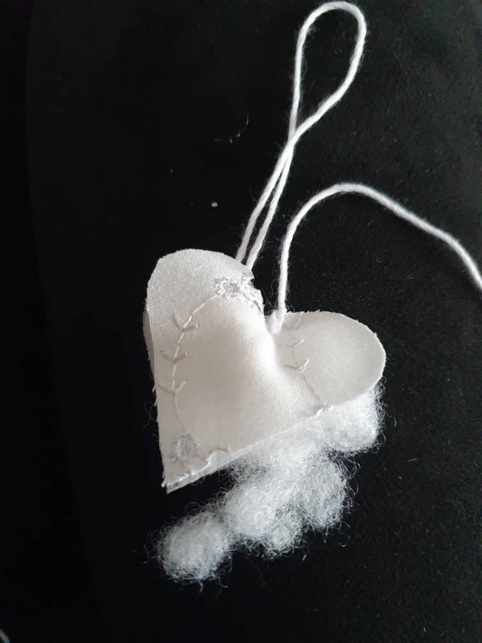 5 White Lace Hearts, Mini Hearts, Stuffed Hearts, White Heart Gift ...