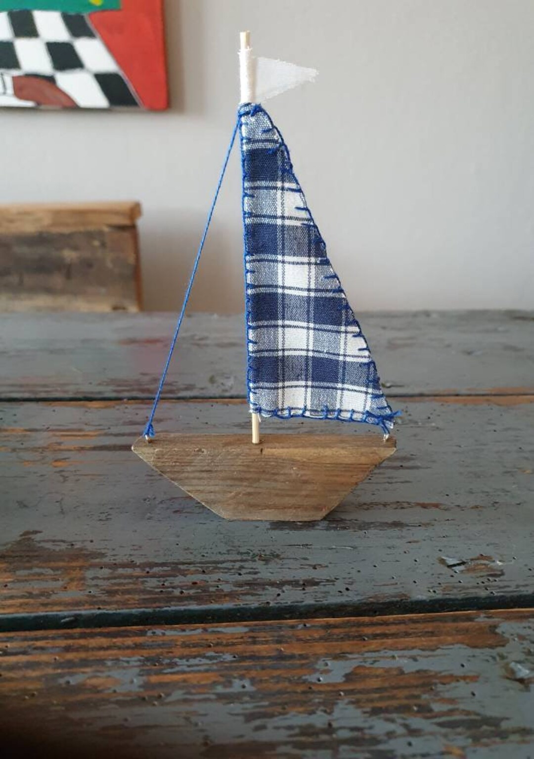 Drijfhout Zeilboot, Houten Boot, Zeemanscadeau, Nautisch Decor, Boot ...