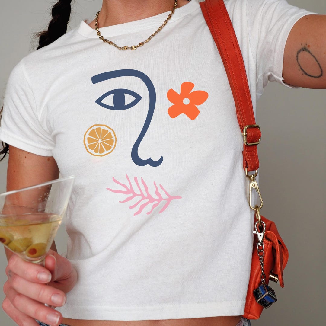 Picasso Baby Tee, Matisse Crop Top, Artsy Baby Tees, Matisse Flower ...