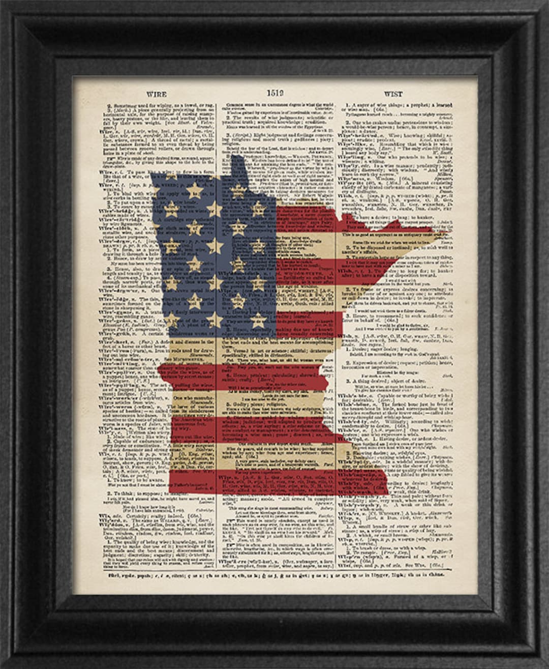 Dictionary Print - Minnesota American Flag #2 - Etsy