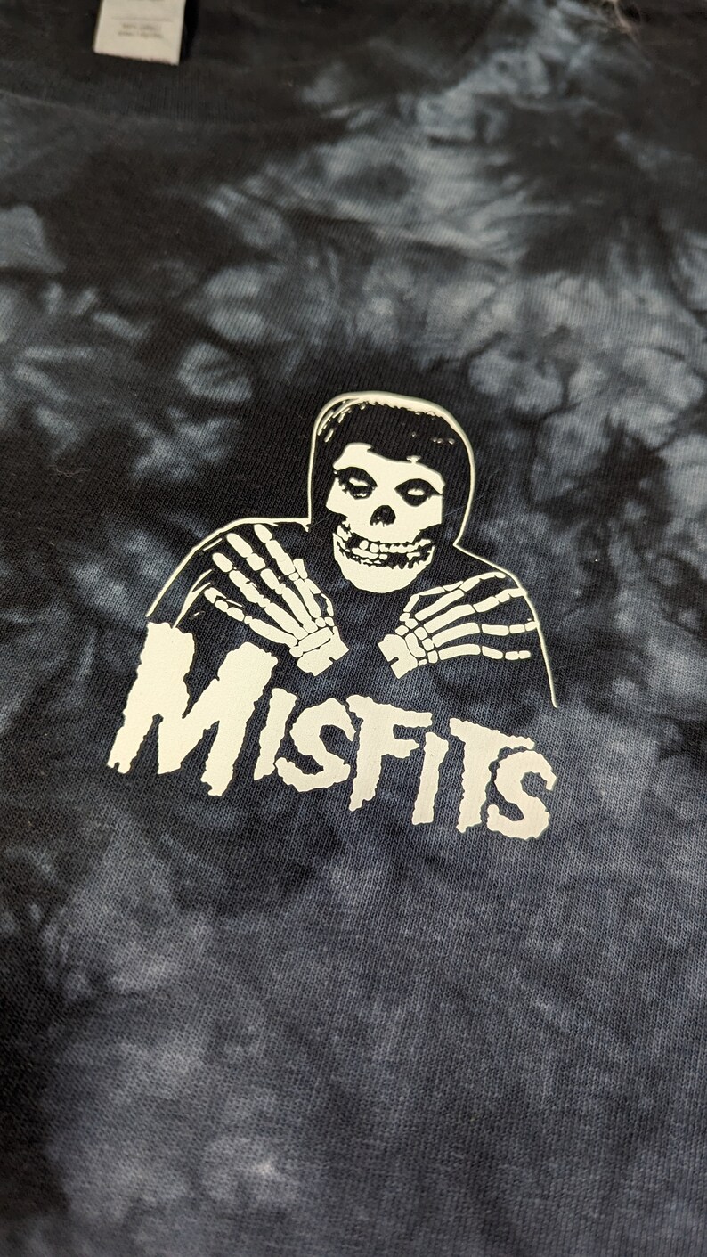 Misfits Skull - Black Tie Dye - Etsy