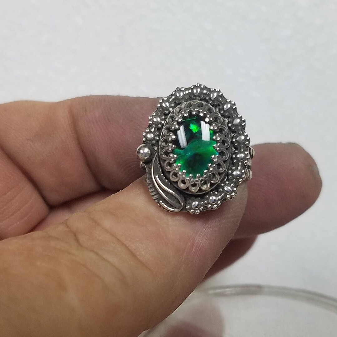 Here's a Green Paua Shell 16 X 12 Mm AWESOME Shell Set in a Gallery ...