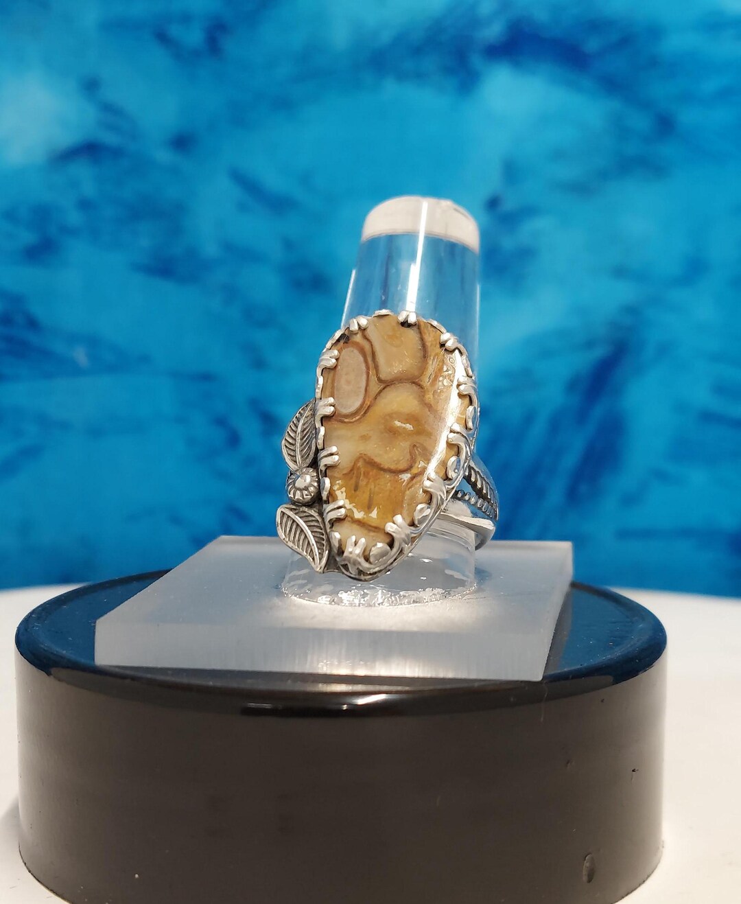 Palm Root Agate 16 X 25 Mm Size 8. It Set in a Gallery Bezel. Very ...