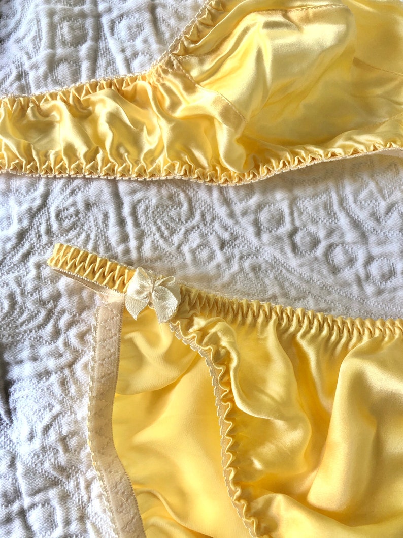Silk Lingerie Set Vintage Deadstock 100 Silk Lingerie Set Etsy