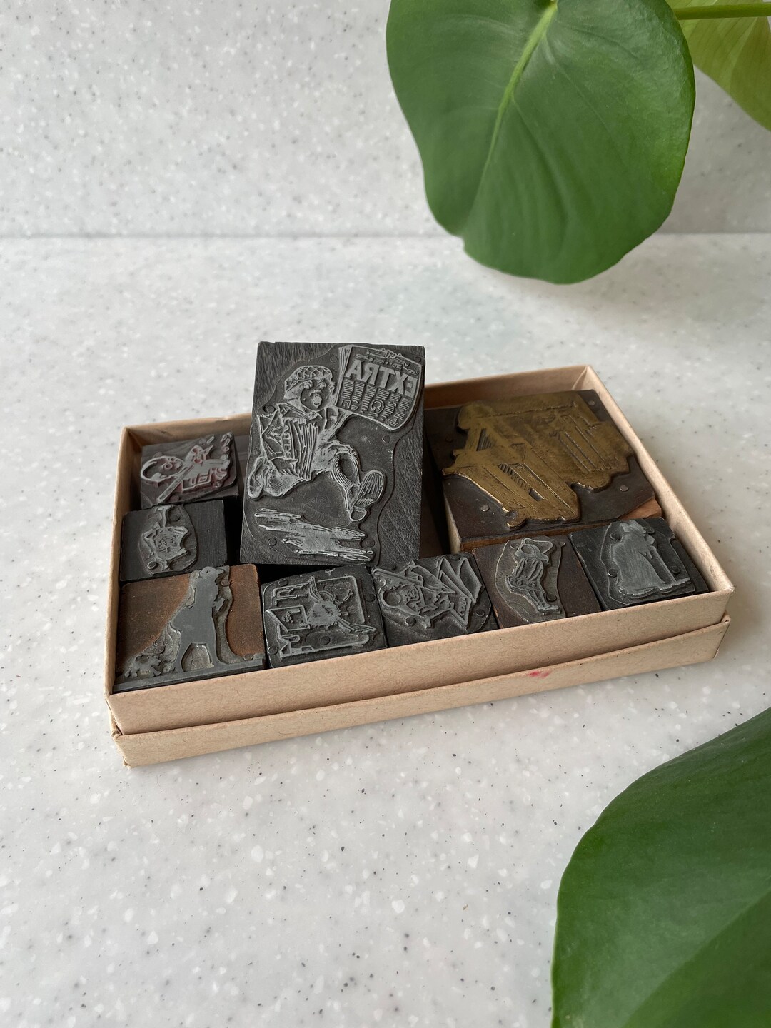 Set of Newspaper Printing Press Stamps Printmaking Art - Etsy