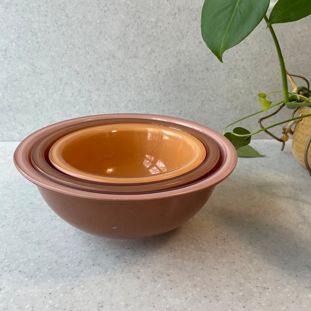 Set of 3 Pyrex Clear Bottom Bowls - Etsy