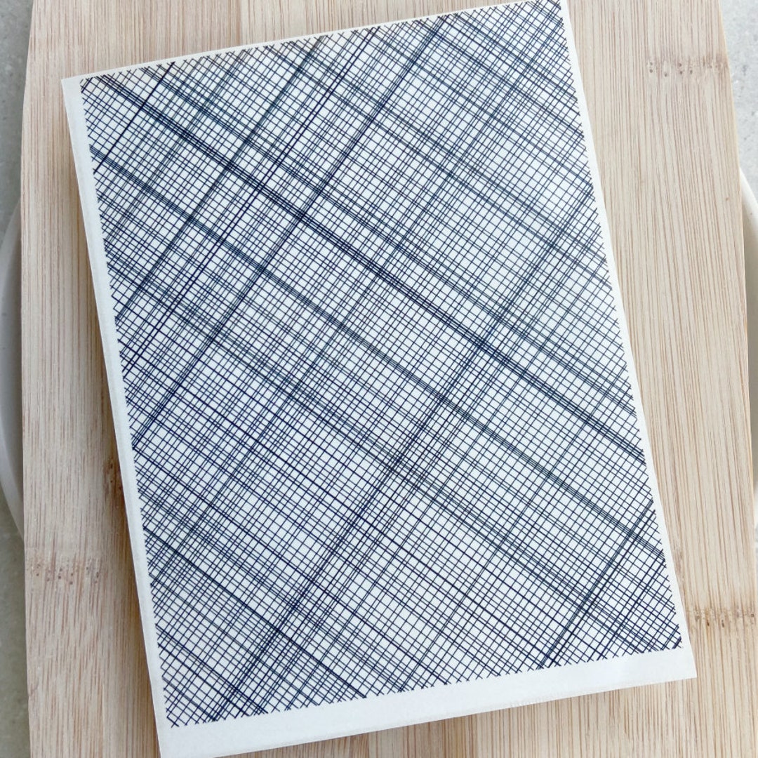 Black Line Cross Hatch Polymer Clay Transfer Paper, Polymer Clay ...