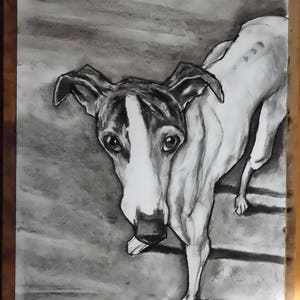 Custom Charcoal Drawing, Dog Drawing, Dog Wall Art, Draw My Dog ...