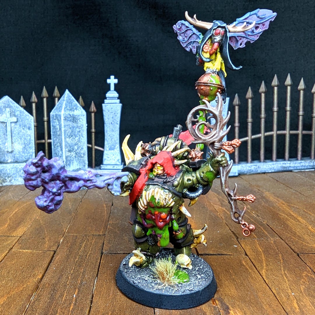 Death Guard Malignant Plaguecaster Painted Model - Etsy