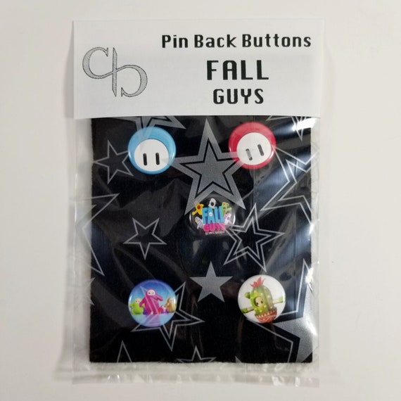 Fall Guys Video Game Pin Back Button Set | Etsy
