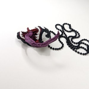 Spiderman Venom Head Necklace on Black Ball Chain - Etsy