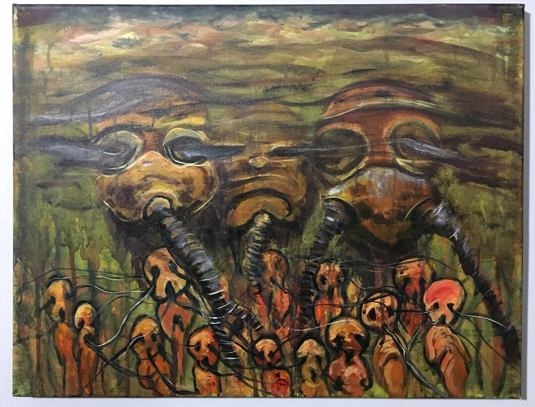 Sea of Drowning Original Handmade Acrylic on Canvas Painting Medium ...