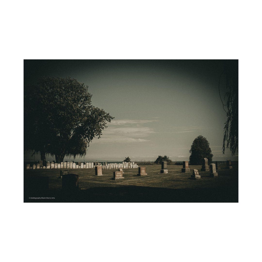 Vintage Cemetery Art Print, Gothic Wall Decor, Timeless Home Aesthetic ...