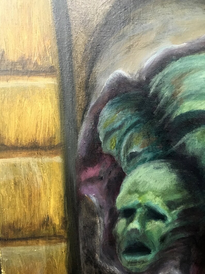 Hallucinative Original Oil on Canvas Painting Monster Horror ...