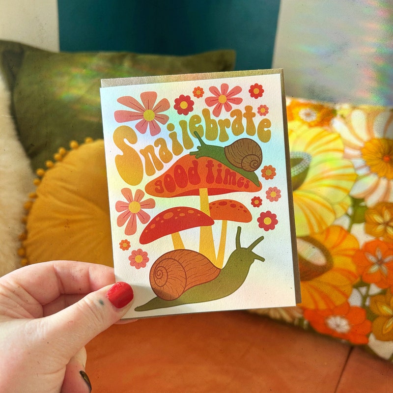 Snail Card - Etsy