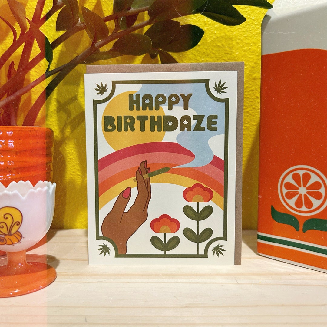 Birthday, Weed Card, Stoner Gift, Funny Card, Weed Humor, Unique Card ...