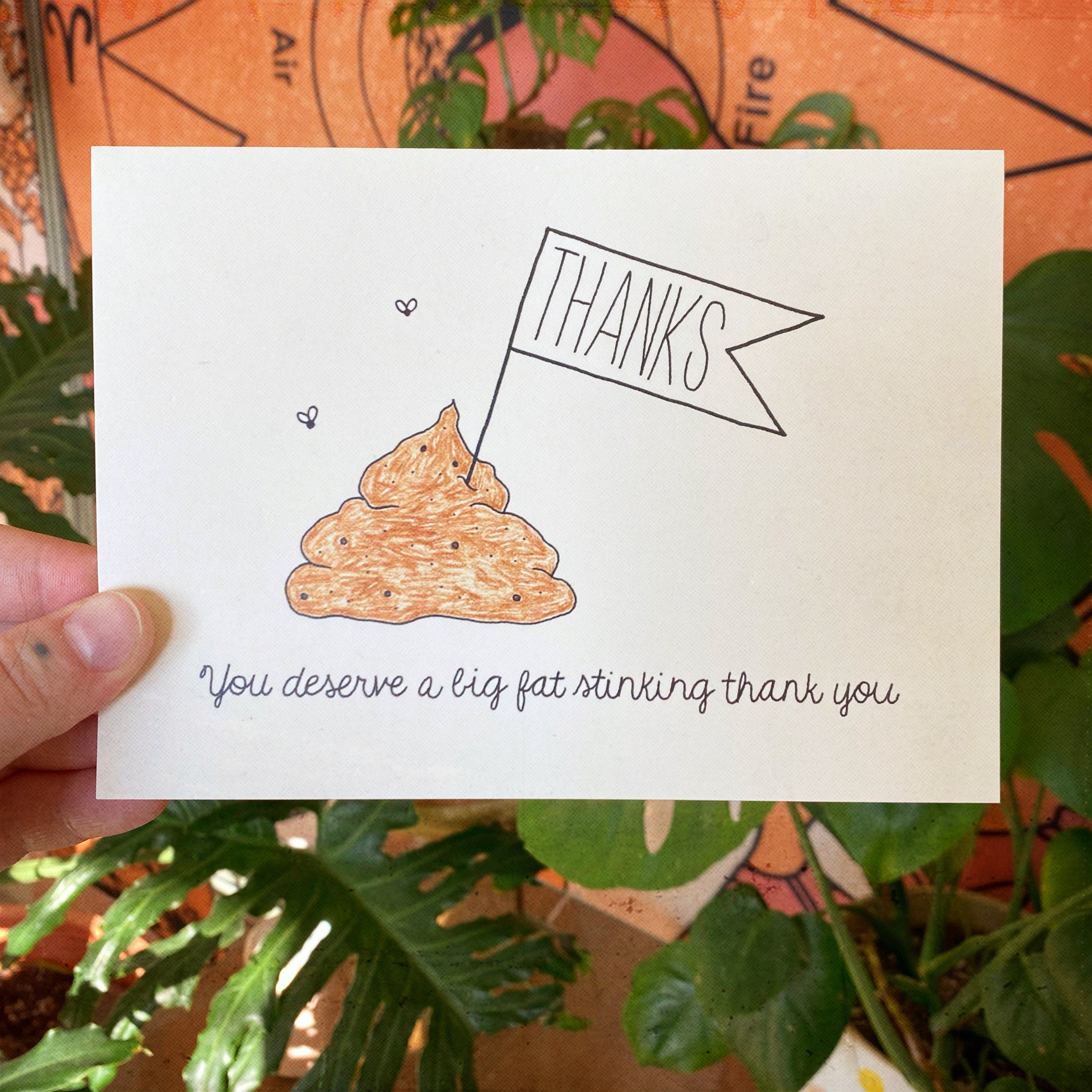 Thank You Card, Stinking Thanks, Funny Thank You Card, Poop Jokes ...