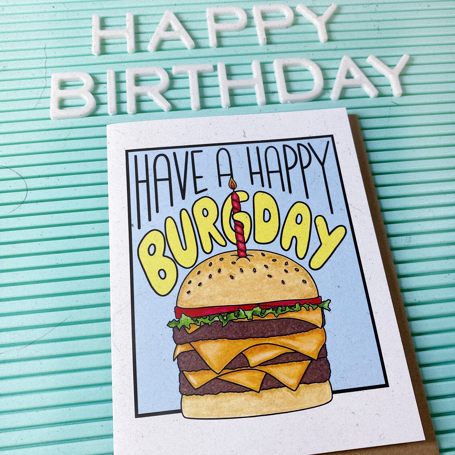 Silly Birthday Card Hamburger Card Food Themed Gifts Foodie - Etsy