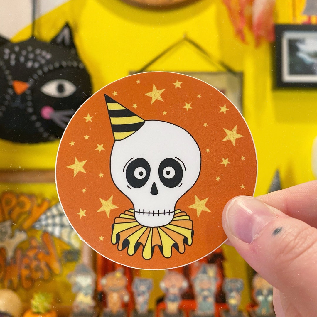 Vintage Halloween, Skeleton Sticker, Vintage Skeleton Water Bottle ...