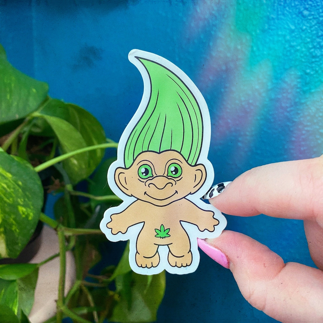 Troll, Water Bottle Decal, Laptop Decal, Large Planner Sticker, Stoner ...