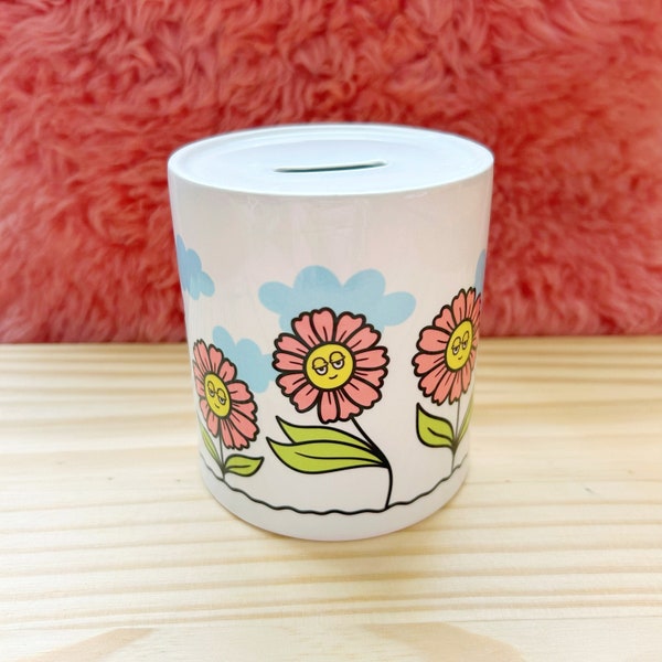 Flower Piggy Bank - Etsy