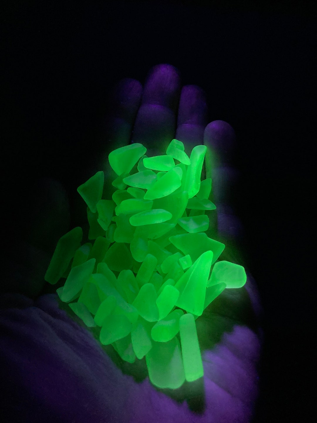 Handful of SMALL Pieces Uranium Sea Glass Pieces Vaseline - Etsy