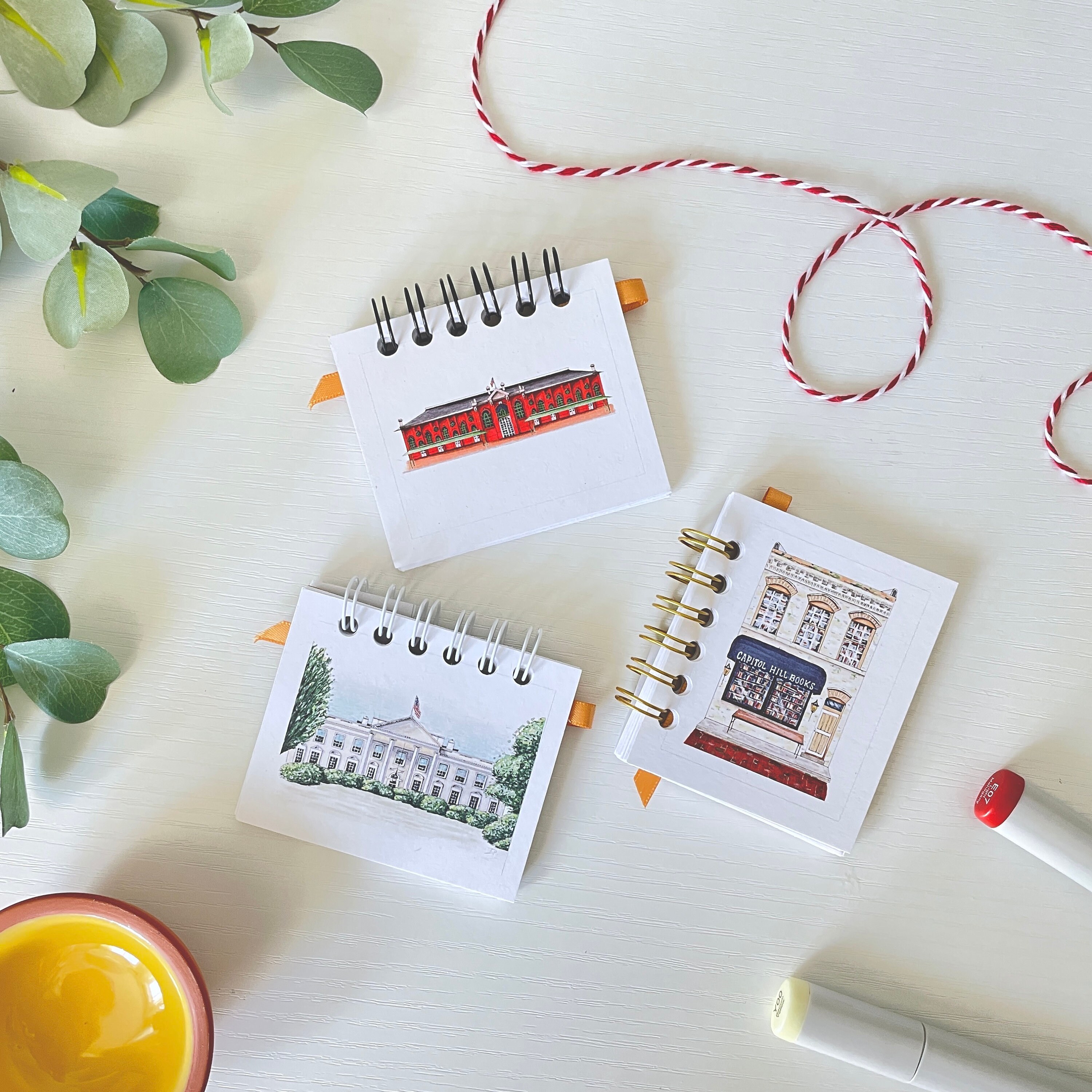 Mini 2.5x3 70 Page Washington, DC Notebooks Eastern Market, White House ...