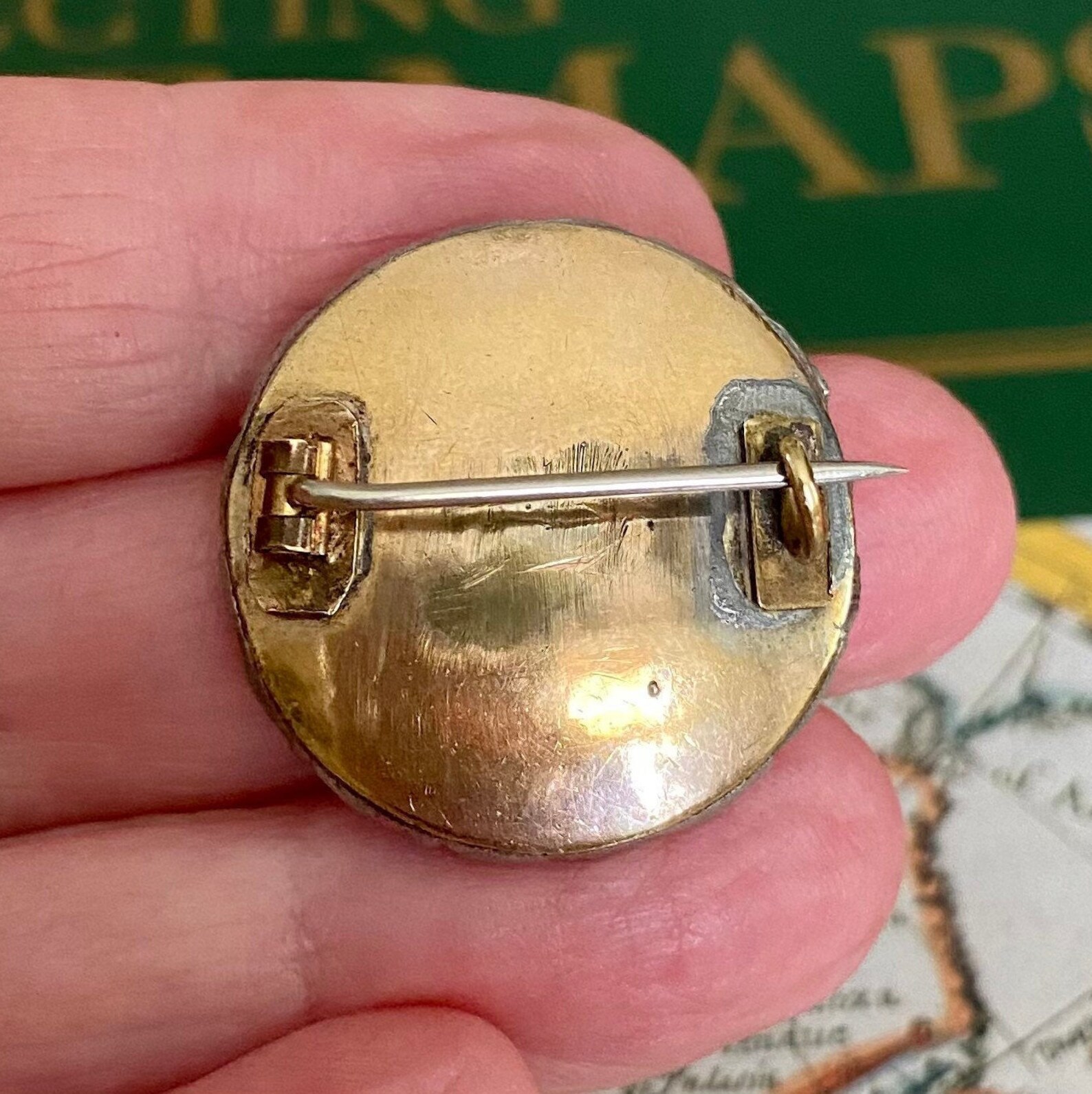 Georgian Antique Paste Button Brooch - Etsy