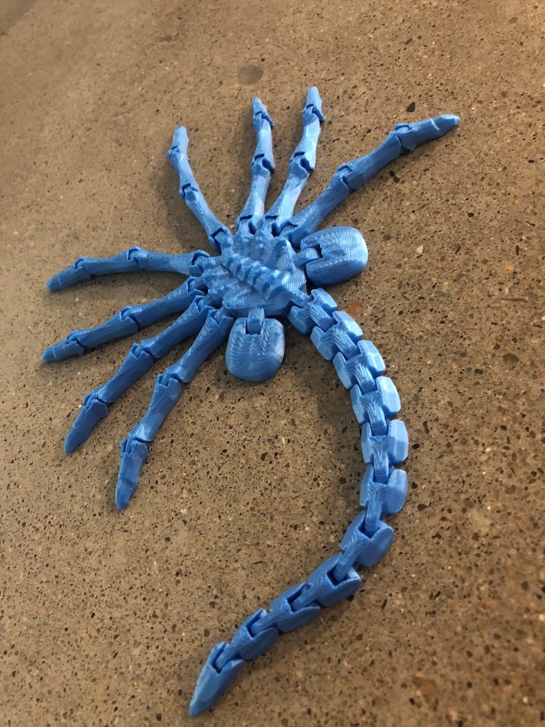 3D Printed Alien Movie Memorabilia Flexible Face Hugger Toy - Etsy ...