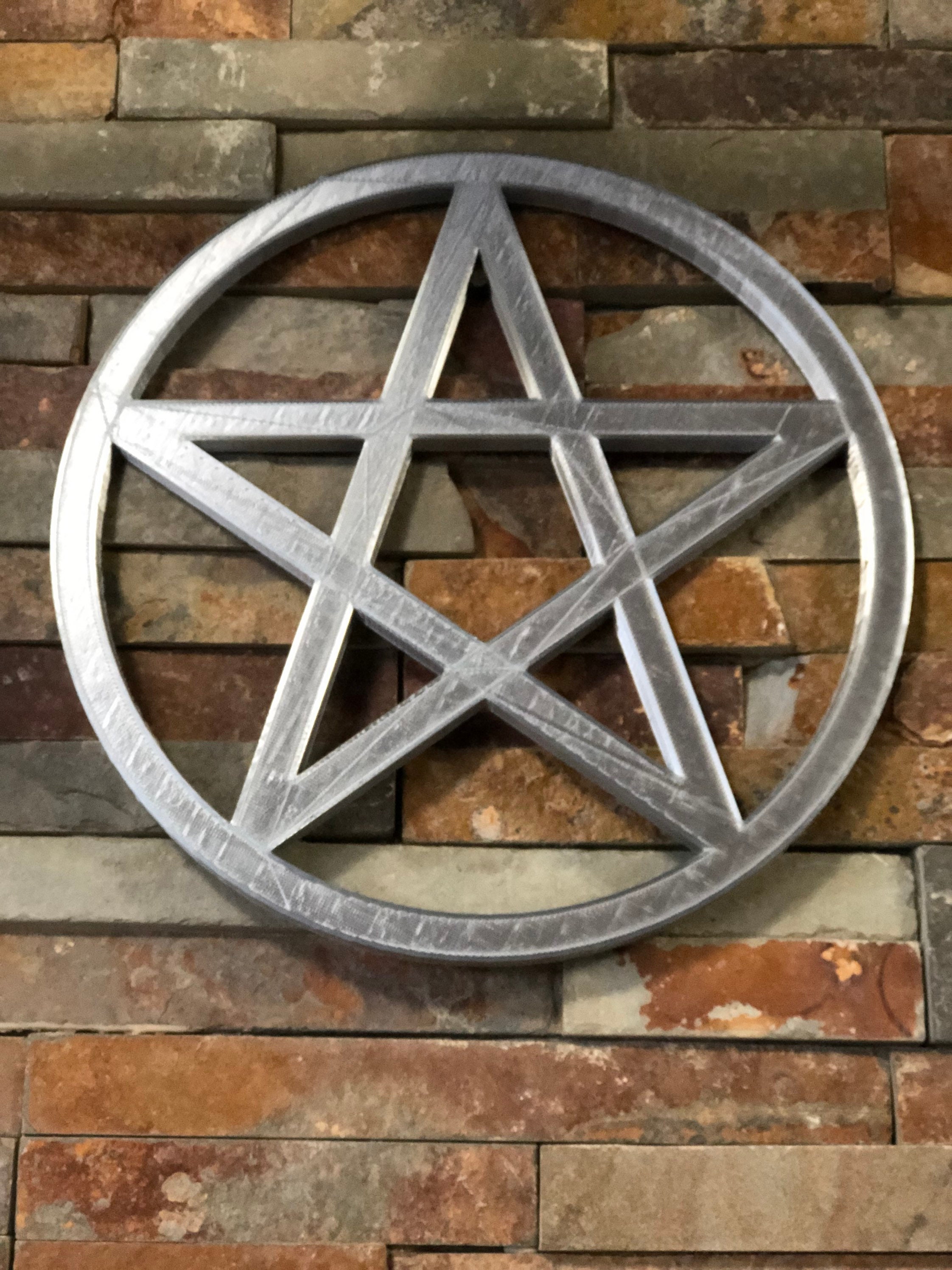 9 Inch Large 3D Printed Pentagram Hanging Wall Art Free | Etsy