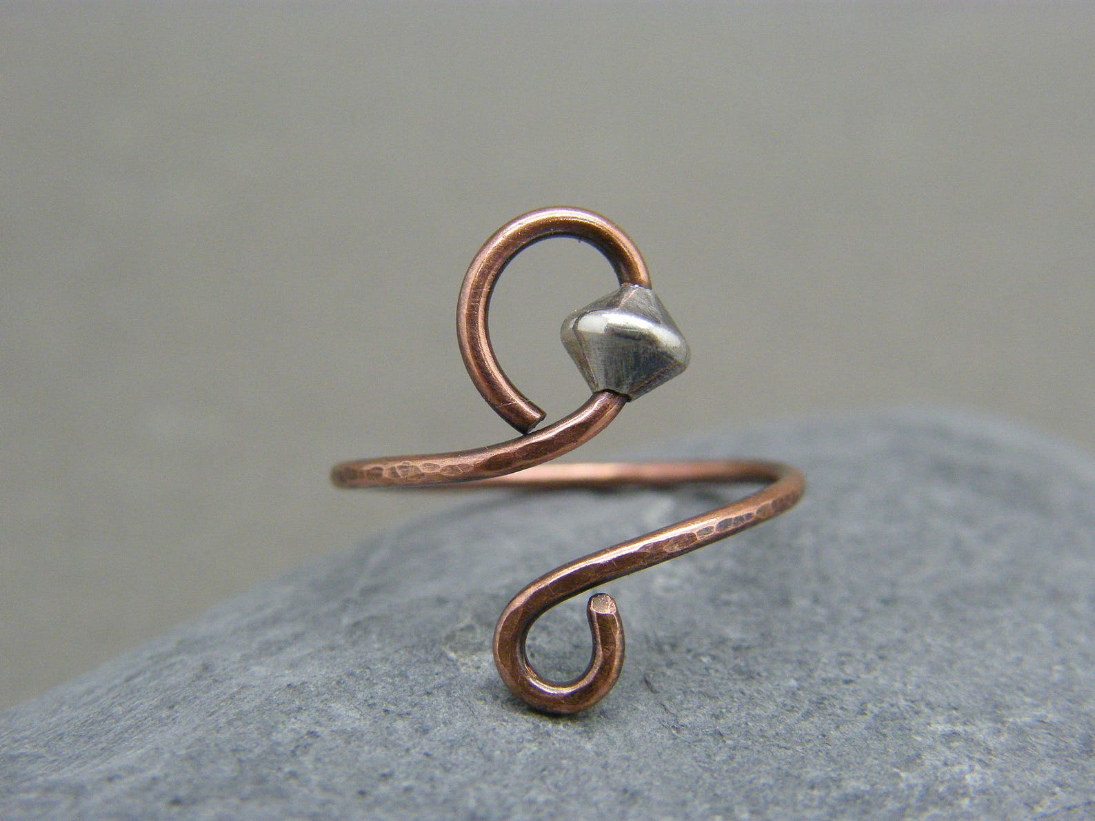 Thumb ring Simple adjustable ring Spinner ring Copper | Etsy