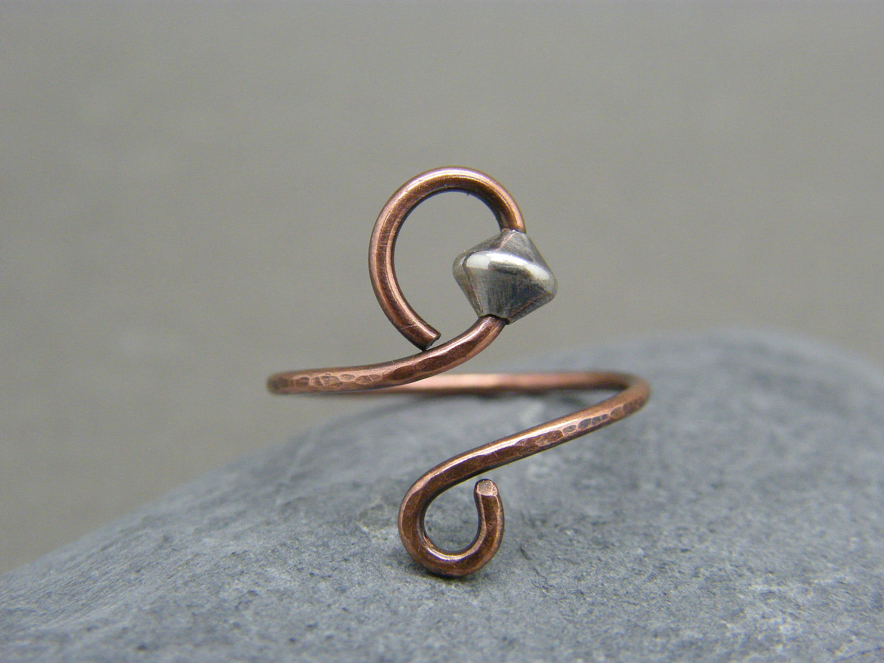 Thumb ring Simple adjustable ring Spinner ring Copper | Etsy