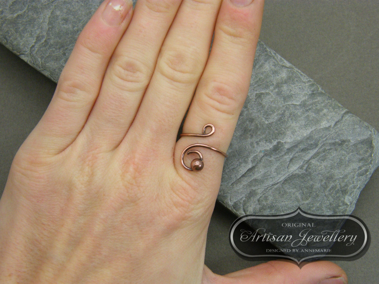 Simple Adjustable Ring Spinner Ring Thumb Ring Copper | Etsy