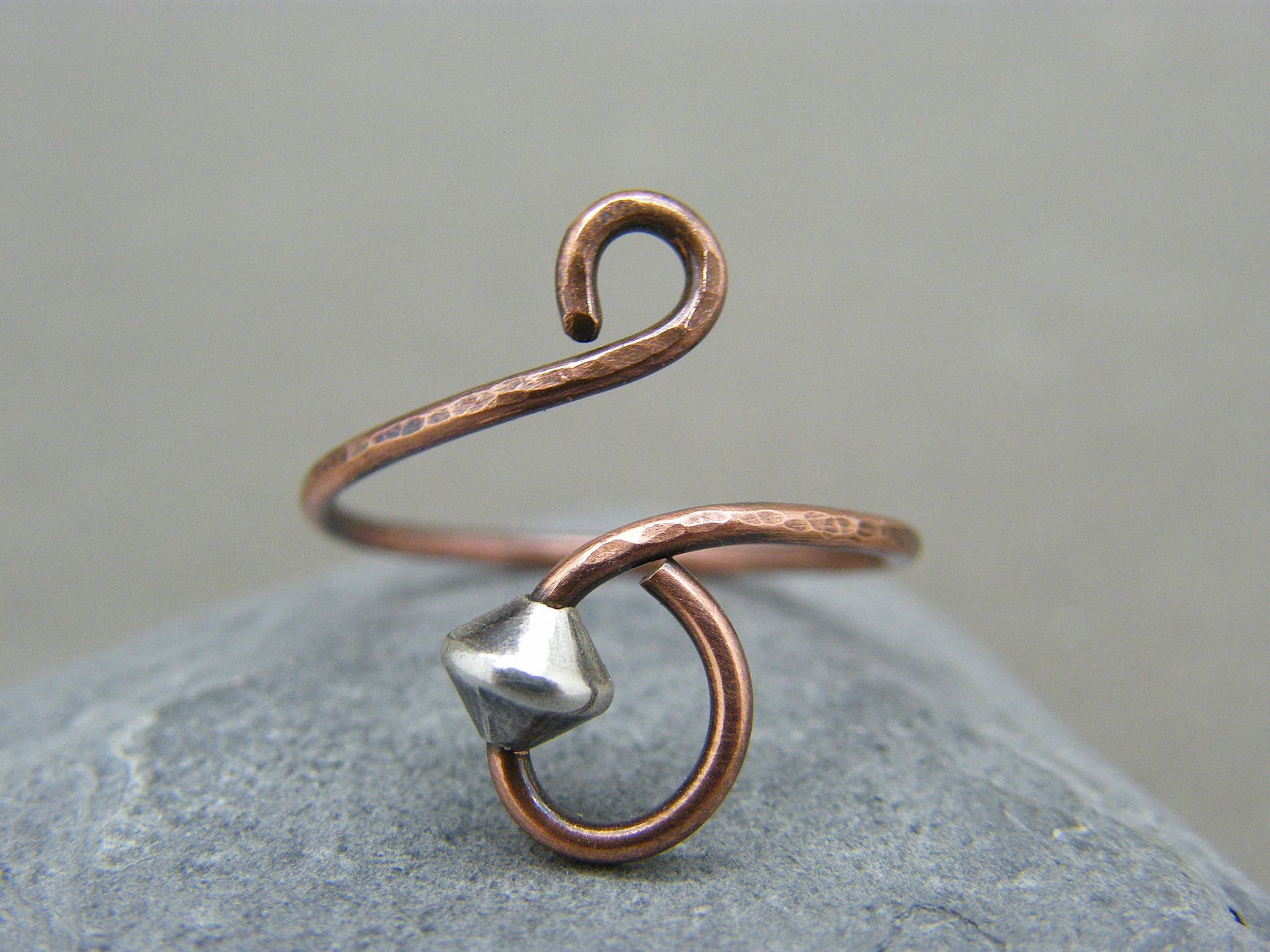 Thumb ring Simple adjustable ring Spinner ring Copper | Etsy