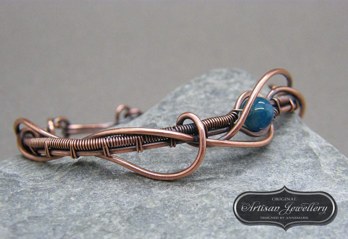 Wire Wrapped Bangle Kit: Copper Jewelry Making Supplies & Tutorial - Etsy