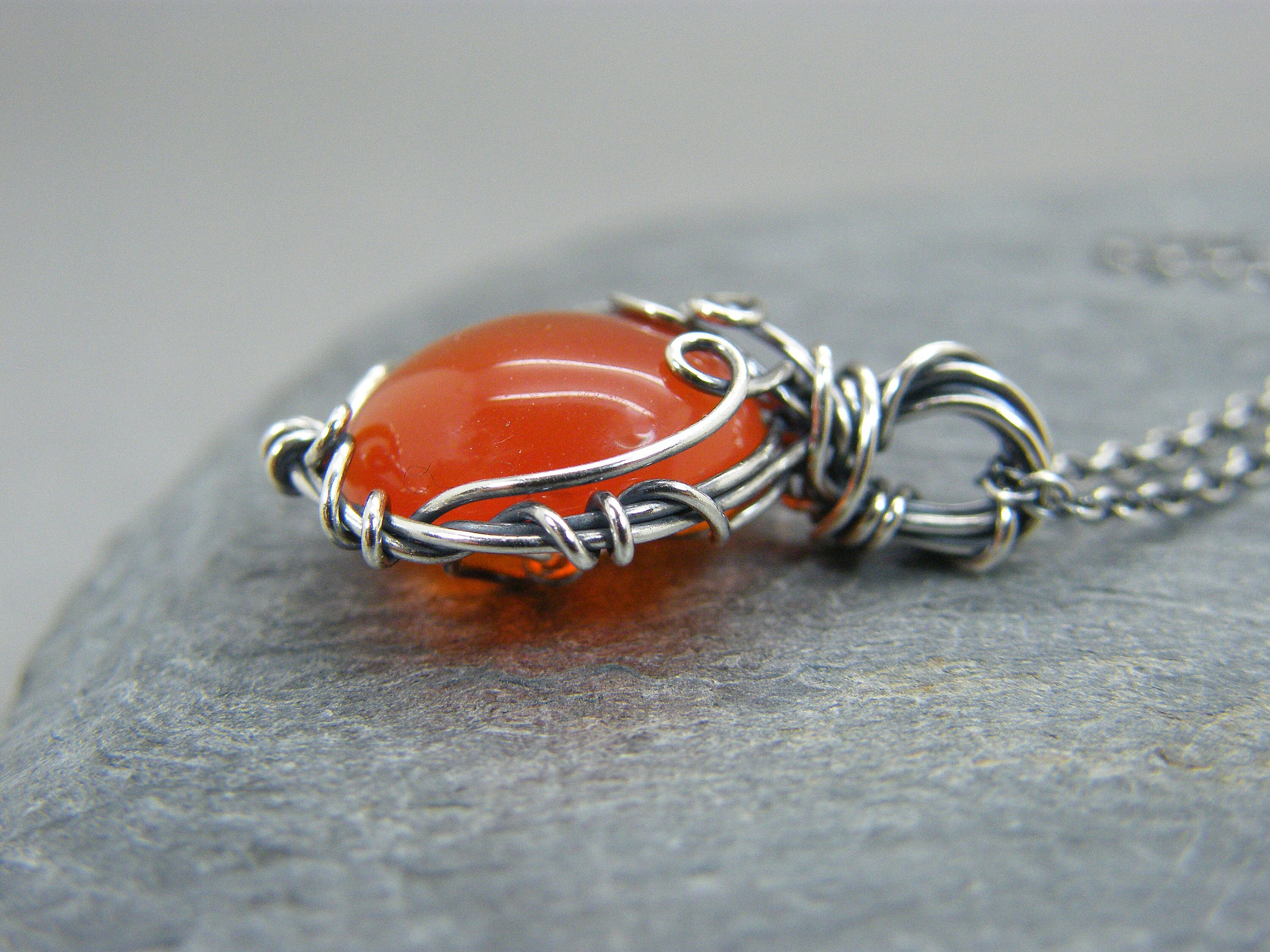 Carnelian Necklace Red Carnelian Necklace Carnelian Gift - Etsy Canada