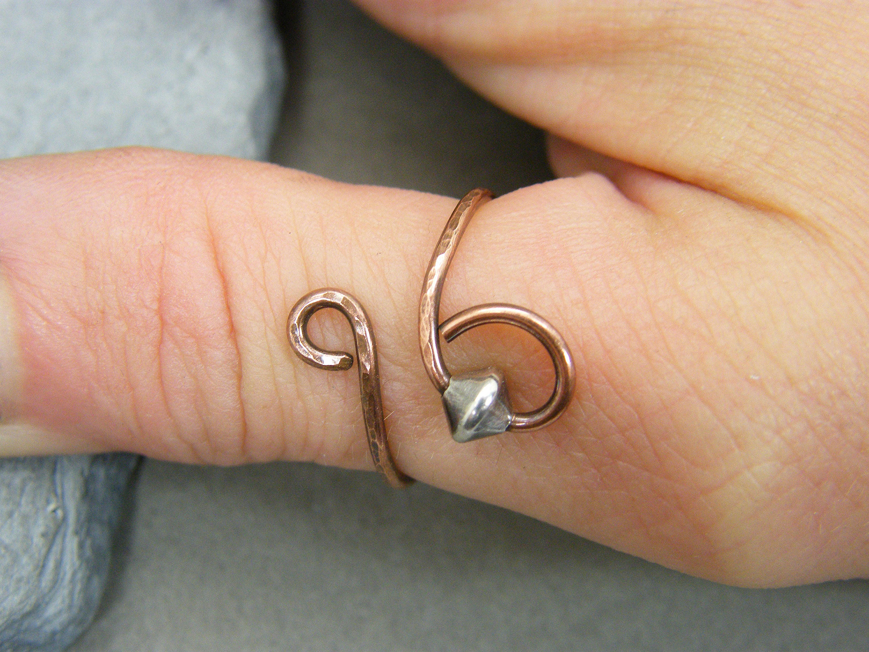 Thumb ring Simple adjustable ring Spinner ring Copper | Etsy