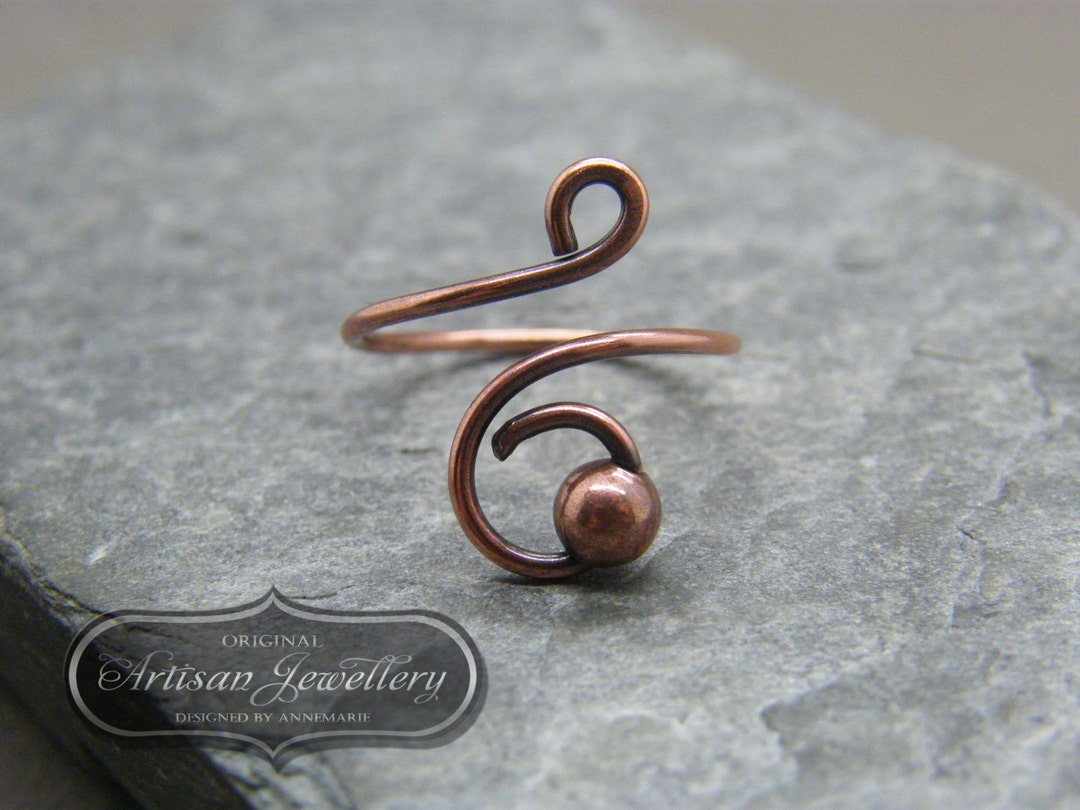 Simple Adjustable Ring ~ Spinner Ring ~ Thumb Ring ~ Copper Ring ...
