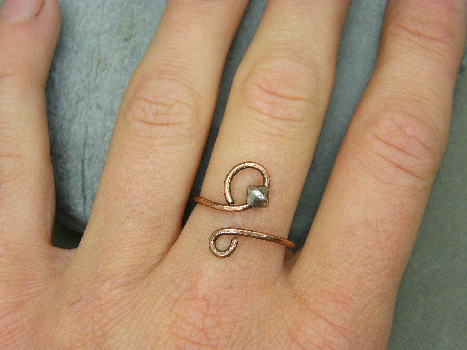 Thumb ring Simple adjustable ring Spinner ring Copper | Etsy