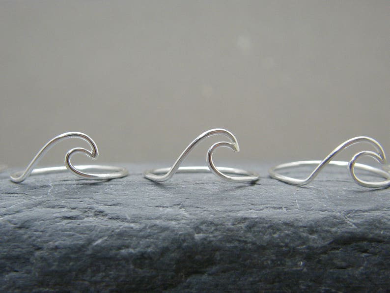 Wave Ring Sterling Silver Wave Ring Ocean Wave Ring | Etsy